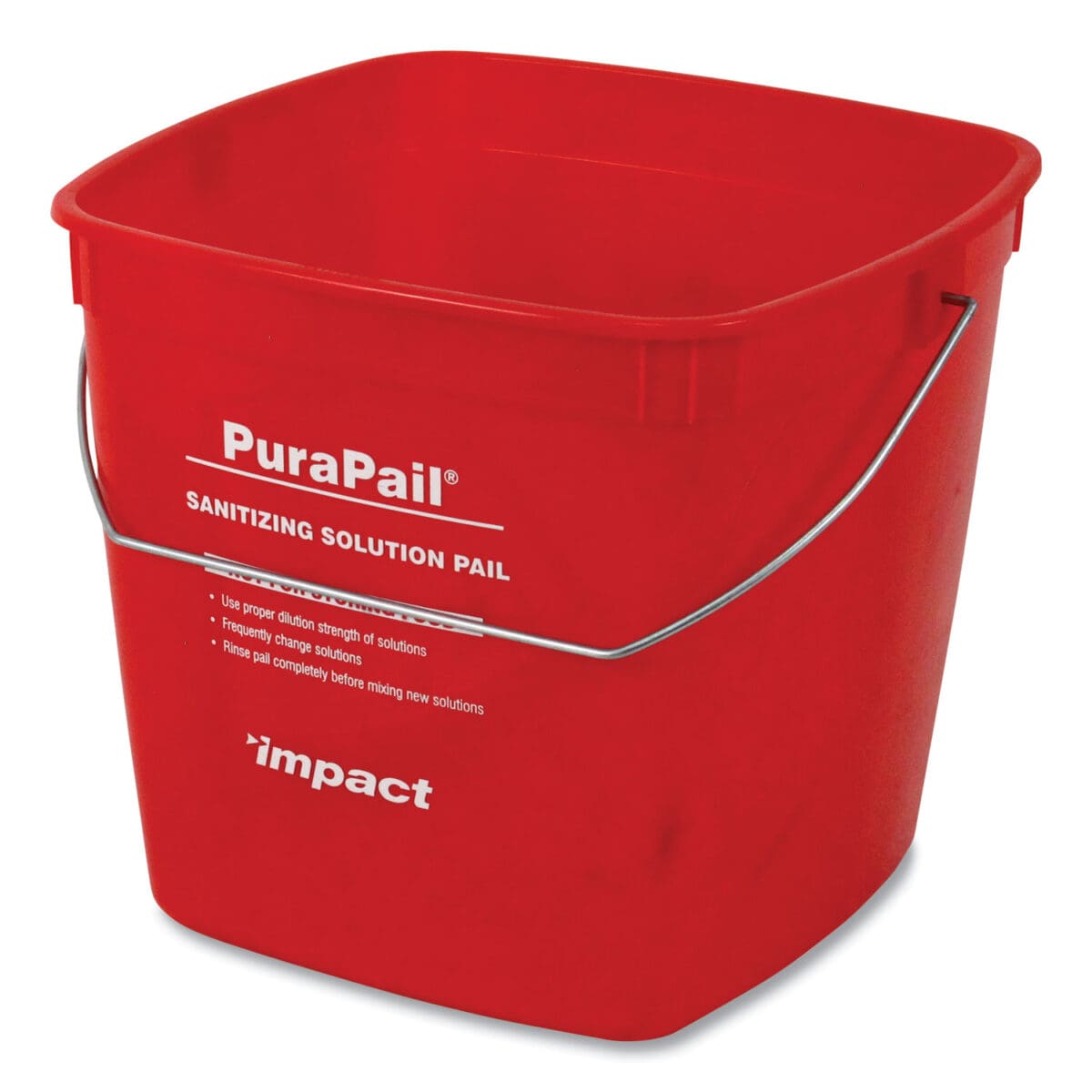 PuraPail Sanitizing Bucket, 6 qt, Polyethylene, Red – New England ...